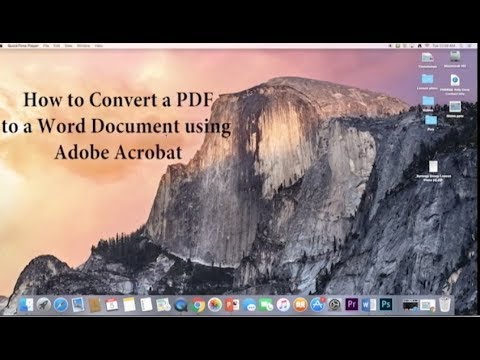 How to convert a PDF to a Word Document using Adobe Acrobat Pro