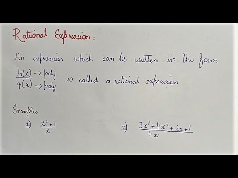 rational expression in Urdu/Hindi | Class 9