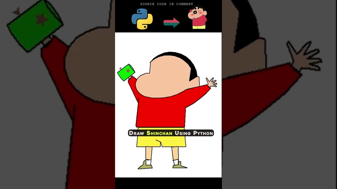 Shinchan Using Python || Python turtle #pythonlibraries  #coding #programming