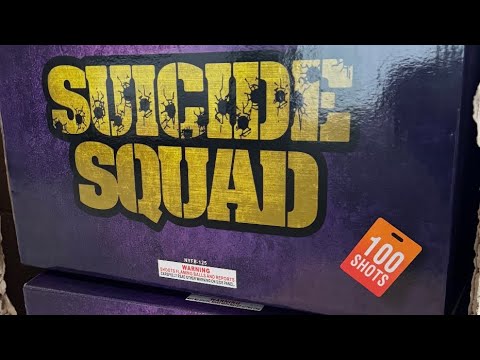 SUICIDE SQUAD 100 shot firework cake 🔥🔥💥 NEW BBANGER 🦾🔥 by NUNYA BRAND @Reckles5Pyro