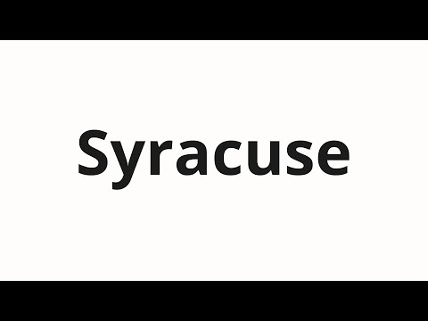 How to pronounce Syracuse