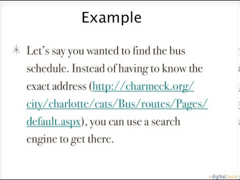Digital Tools "What Is A Search Engine?"