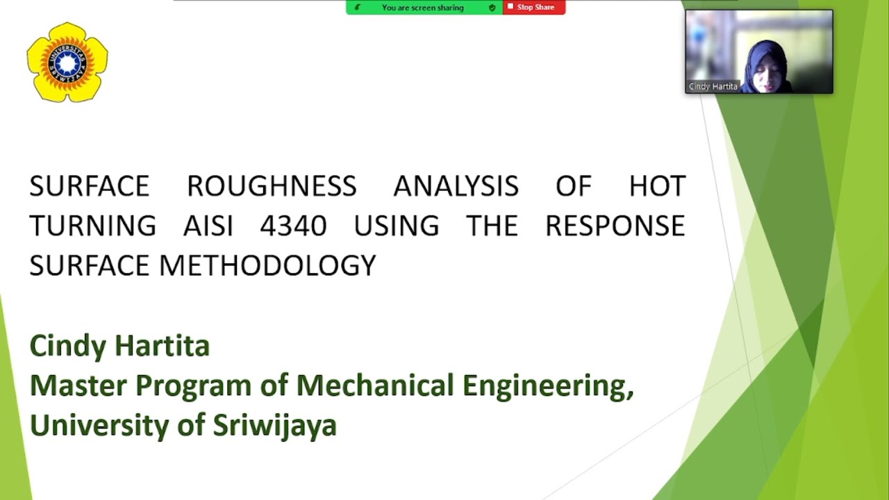 Cindy Hartita - Surface Roughness Analysis of Hot Turning AISI 4340 Using Response Surface Method