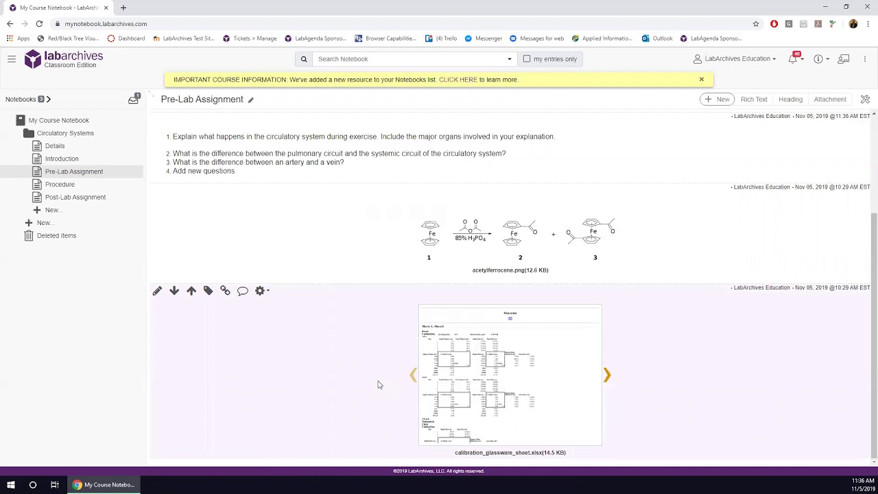 LabArchives 5 minute Classroom Demo