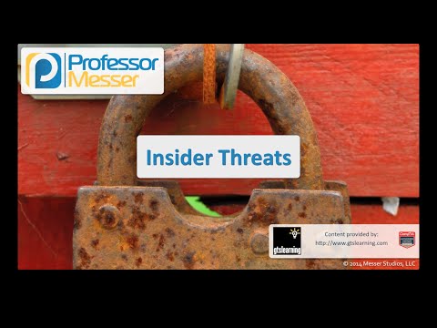 Insider Threats - CompTIA Security+ SY0-401: 3.2