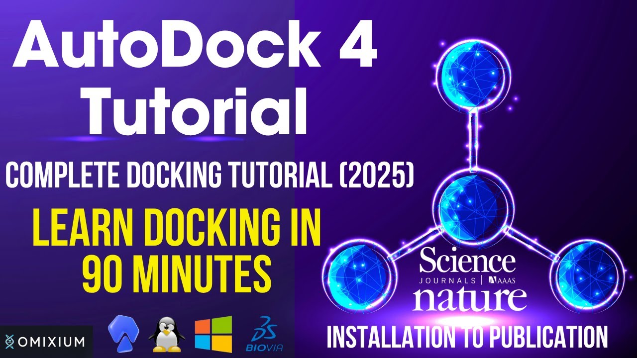 AutoDock 4 Molecular Docking Tutorial | Learn Docking in 90 Minutes from Scratch to Publications