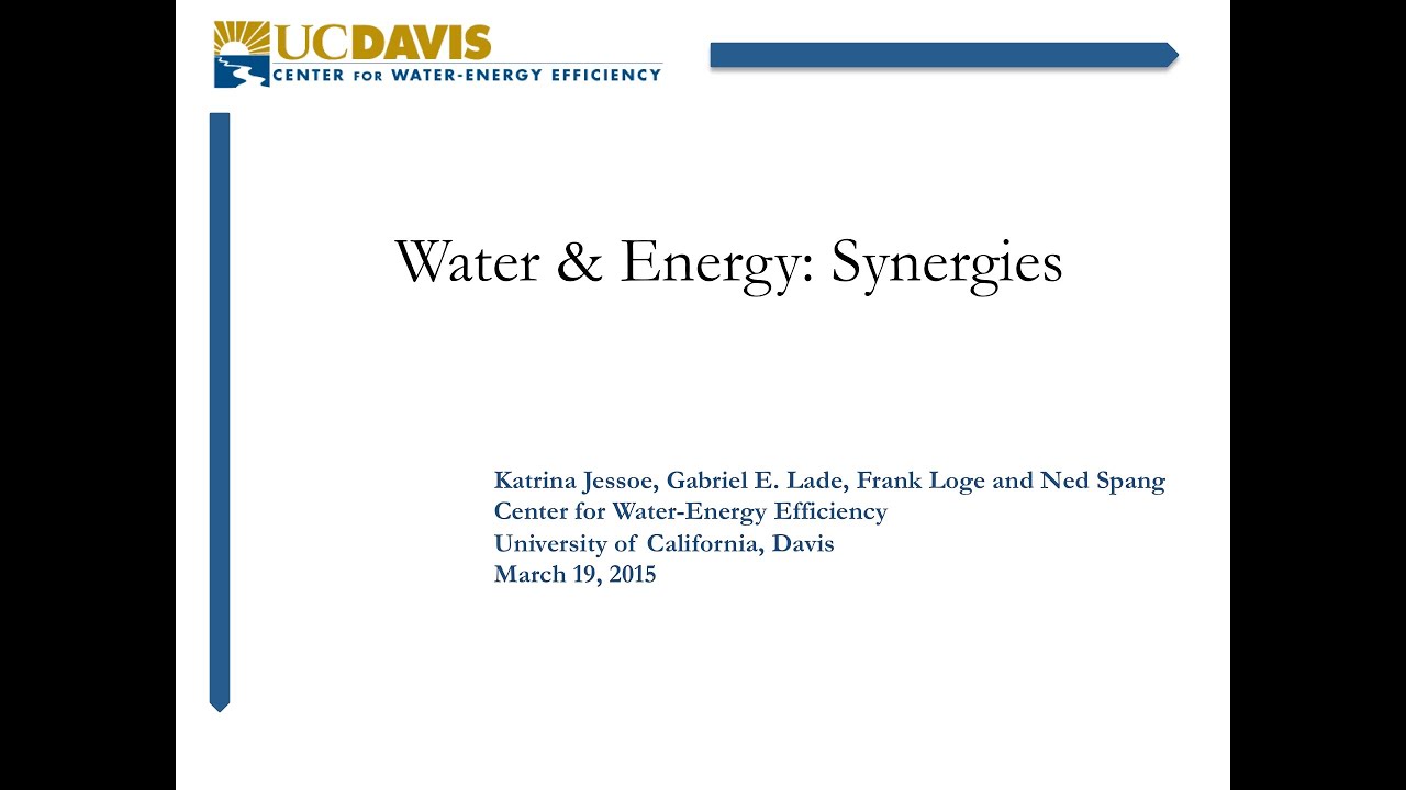 [Blueprint for Efficiency] Water & Energy: Synergies