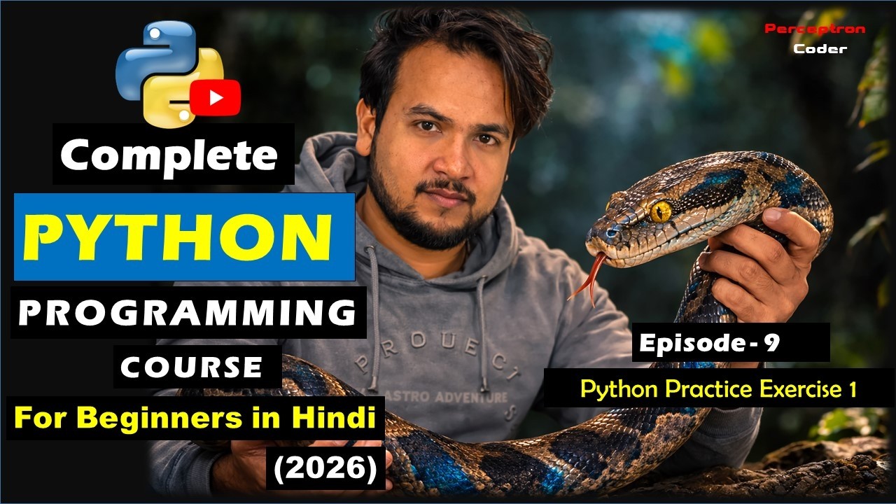Python Practice Exercise 1 | Build Your First Real Program | Python Tutorial -  Episode 9