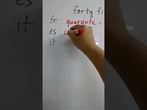 Number forty five - learn French, Spanish, Italian