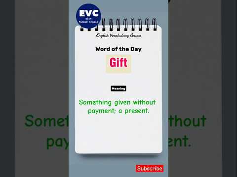 "Gift" Meaning in English| English Vocabulary Course #english #englishvocabulary #ielts