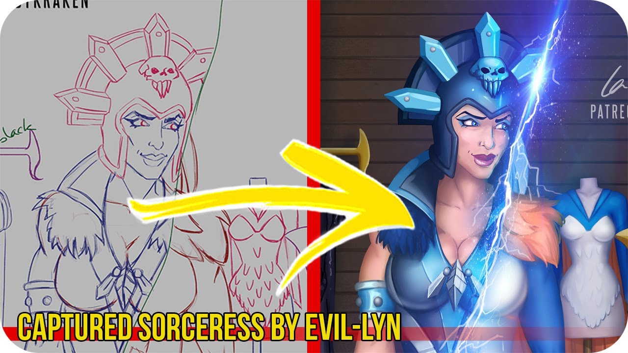 Captured Sorceress by Evil-lyn - Steps Digital Painting Tutorial