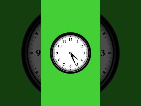 Time lapse Animation Wall Clock on Green Screen Background | HD