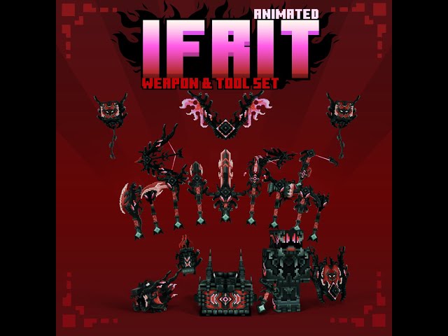 Ifrit Animated Weapon Set Minecraft Texture Pack