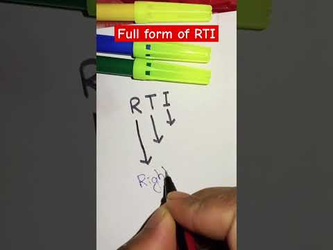 Full form of RTI #uniqueknowledge #gk #fullform #shorts