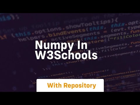 numpy in w3schools
