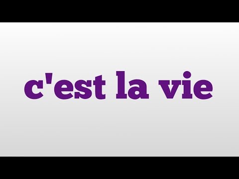 c'est la vie meaning and pronunciation