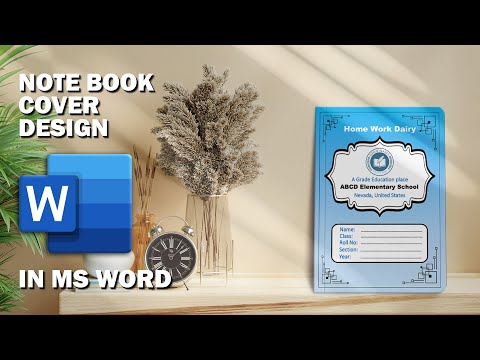 Note Book Cover Page Design In MS Word | Download FREE Template