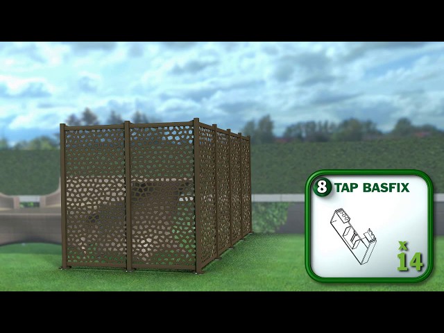 NORTENE MOSAIC DEKORATÍV PP PANEL 1X2M ANTRACIT - Kerítés, kapu,