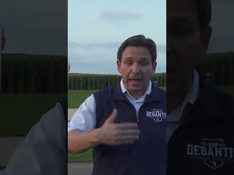 DeSantis explains hesitation to raise hand to support Trump #shorts