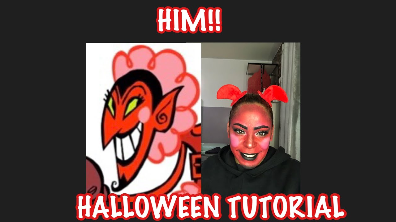 HIM!!! HALLOWEEN MAKEUP TUTORIAL- POWERPUFF GIRLS VILLAIN
