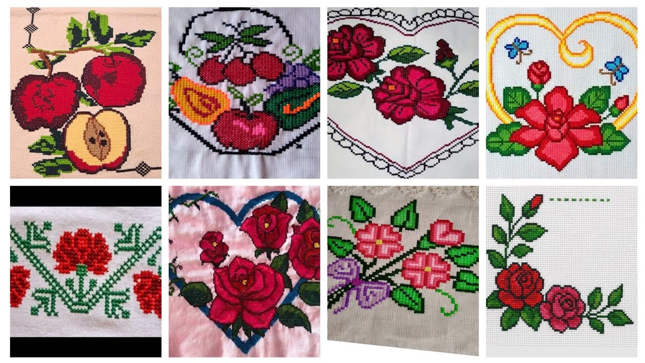 Most beautiful & stunning cross stitch ideas/ kurhai designs