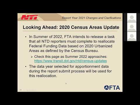 Webinar: NTD Webinar Report Year 2021 Clarifications 082421