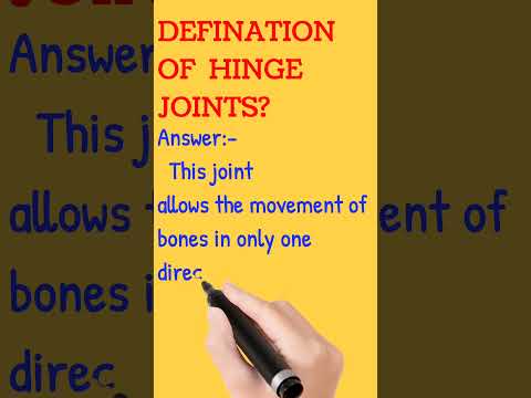 Definition of Hinge Joints? /#shorts /#definition .