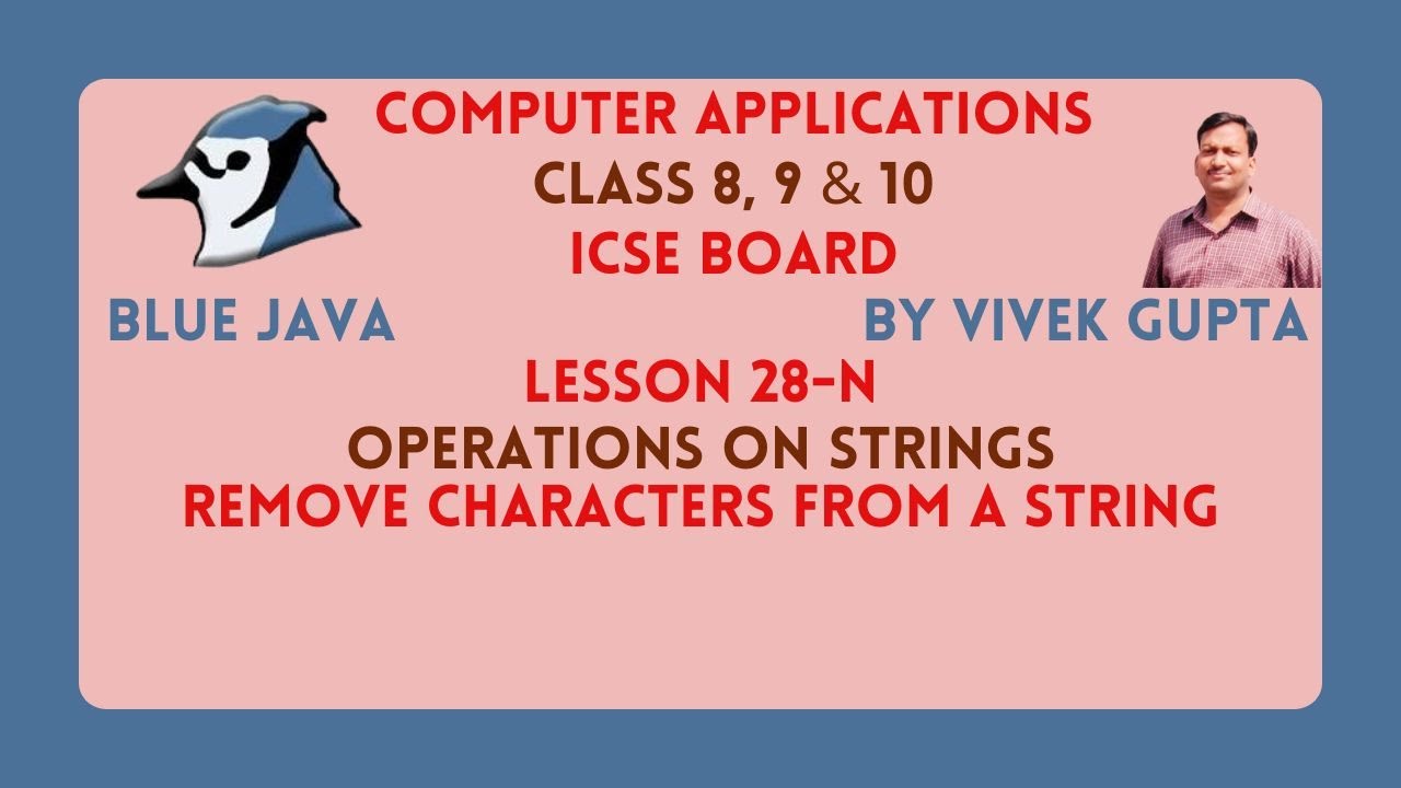 Java program to remove specific characters from a string