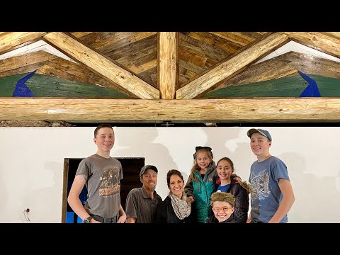 Log Home Mural using Old Pallets // Trip to Dallas Texas , Found on ...