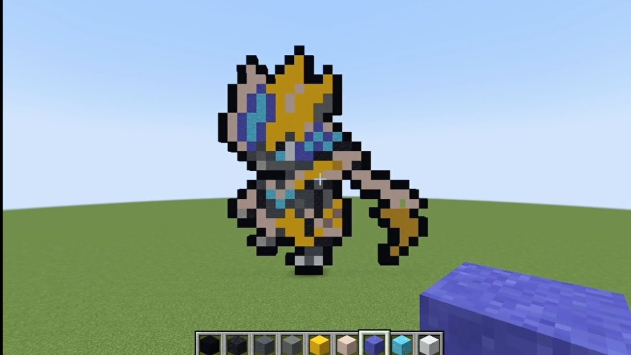 Minecraft: Zeraora Pixel Art (Time Lapse)