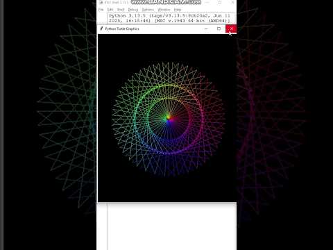 Python❤️😮Star Loop animation #python #programming #developer #designers #shorts #shortvideo #coding