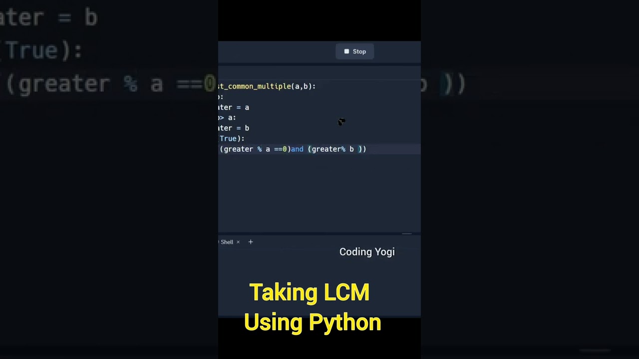Python Program to solve LCM #coding #pythonprogramming #shorts #trending #python #pythonprojects