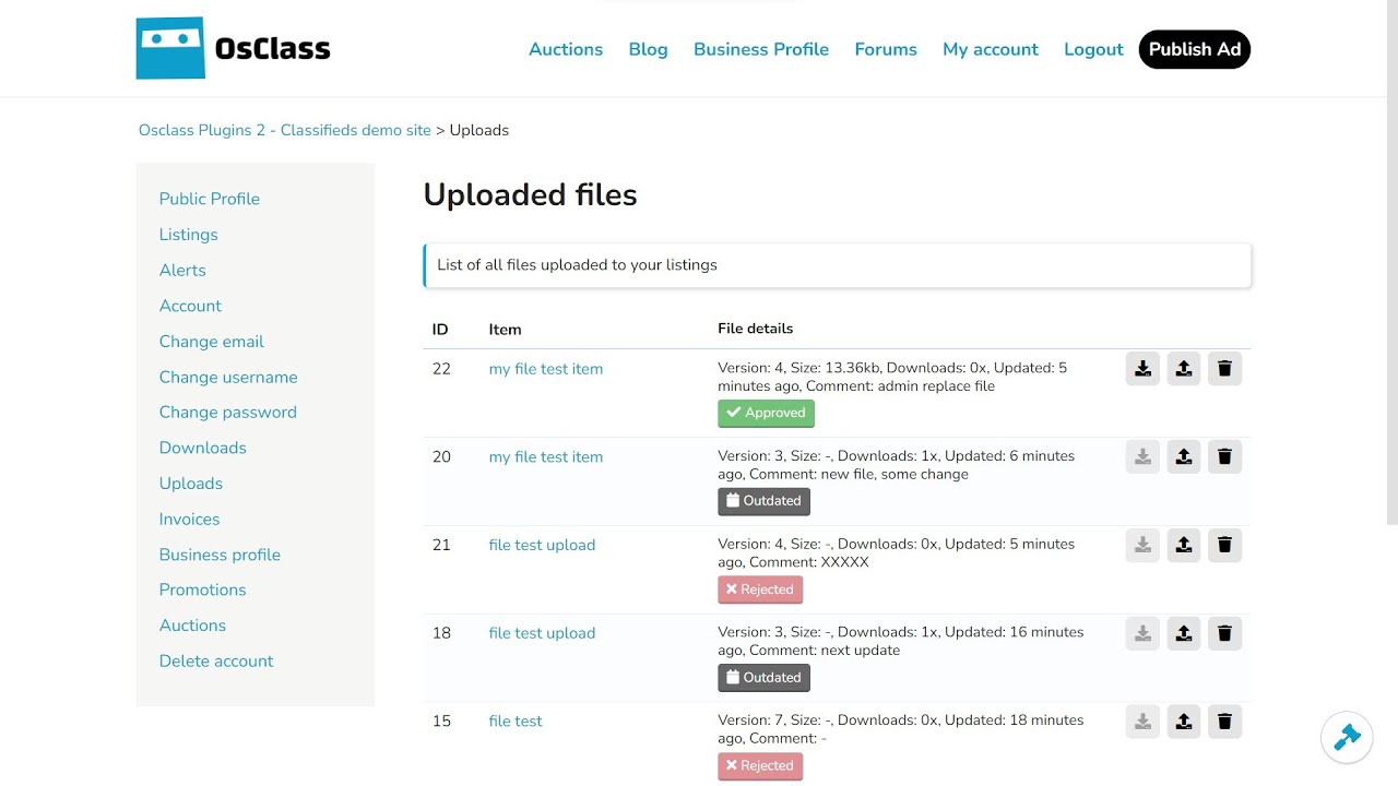 Virtual Products - Digital Content Osclass Plugin - Payments and Shopping Osclass plugins ...
