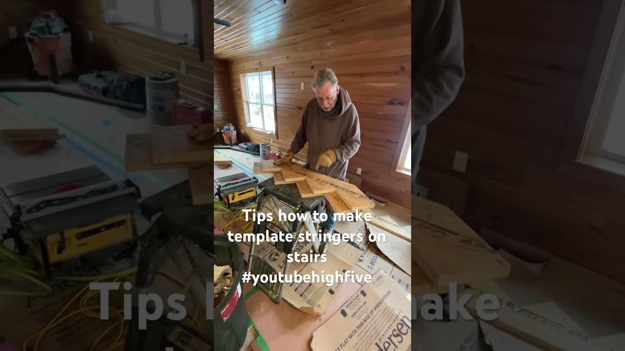 Tips How To Make Template Stringers On Stairs #carpenter #tips #carpentry #woodworking #youtube