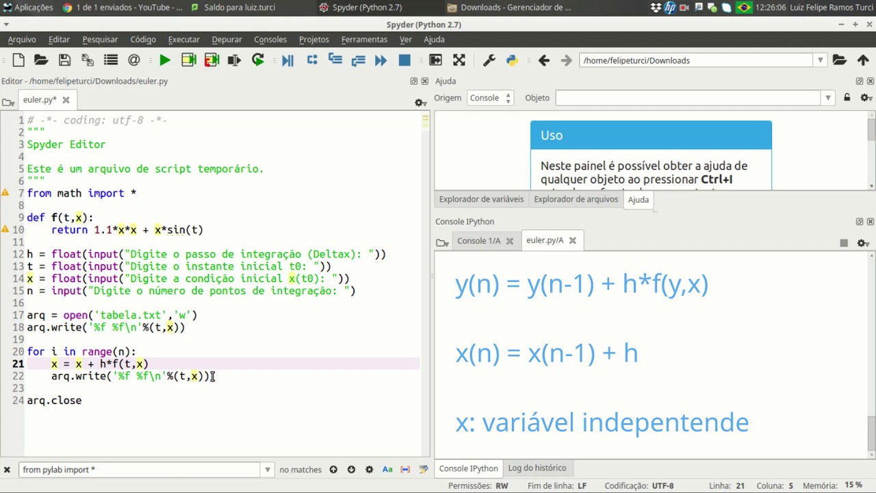 Método Euler Python