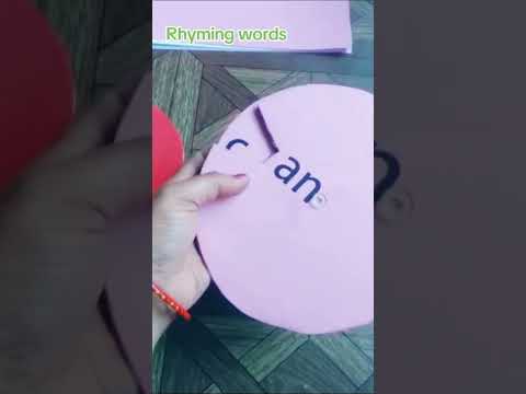 Rhyming words from word wheel....