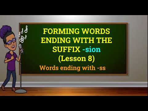 Adding '-sion' to words ending with -ss (Lesson #8) #words #suffix #sion
