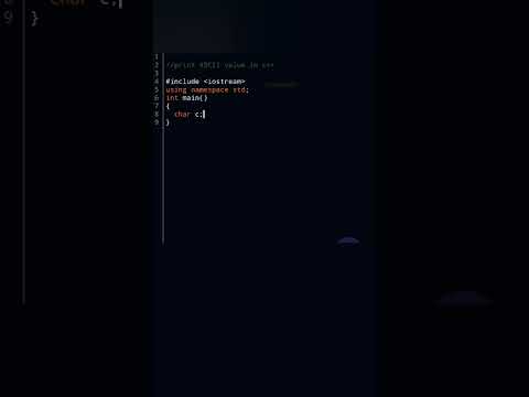 print ASCII value in c++.