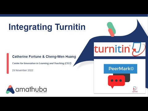 Integrating Turnitin in Amathuba