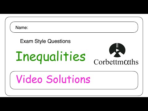 Inequalities Answers - Corbettmaths