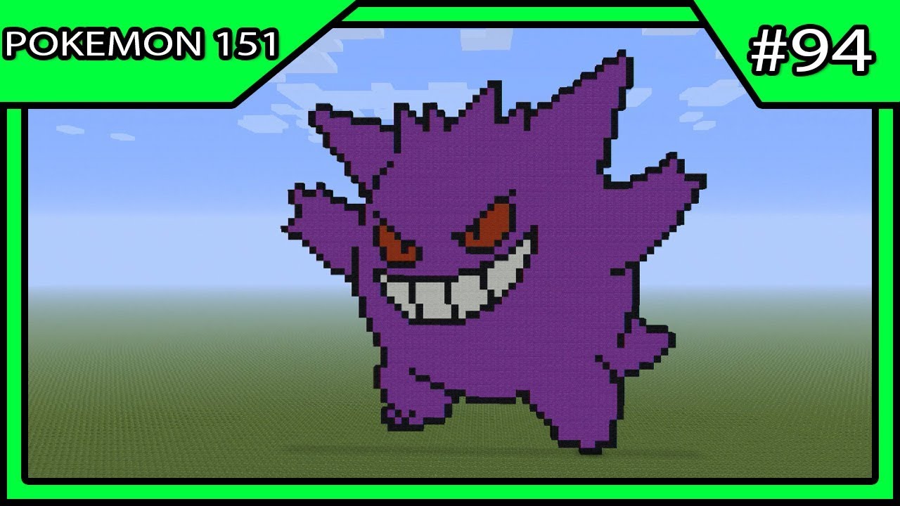 Minecraft Tutorial: Pokemon Pixel Art Gengar