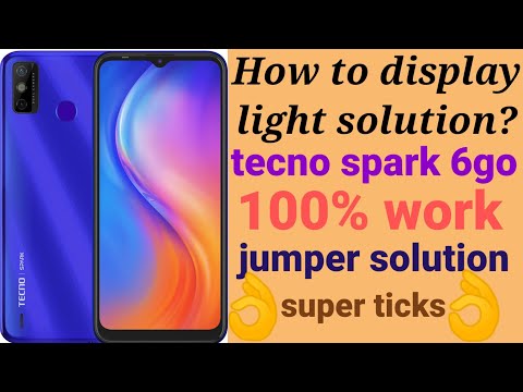 Tecno spark 6go disply is ok but not sow display light.problume solution.
