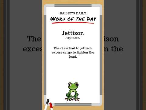 BD: Word of the Day - Jettison