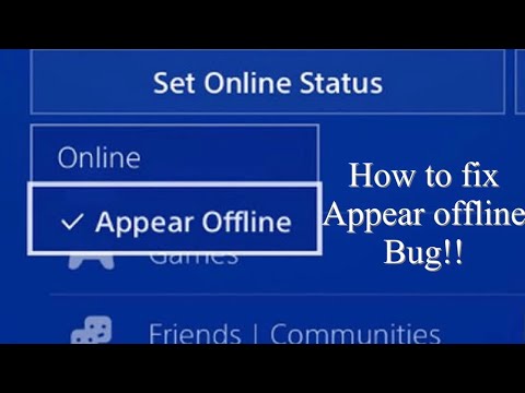 How to fix appear offline glitch in PS4 (see my description for more)