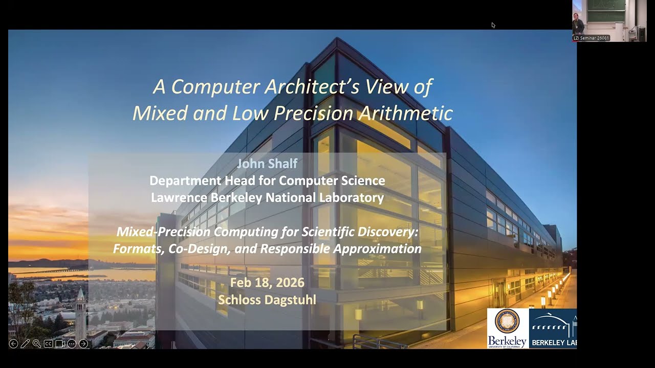 John Shalf -  A computer architect's view of mixed and low precision arithmetic