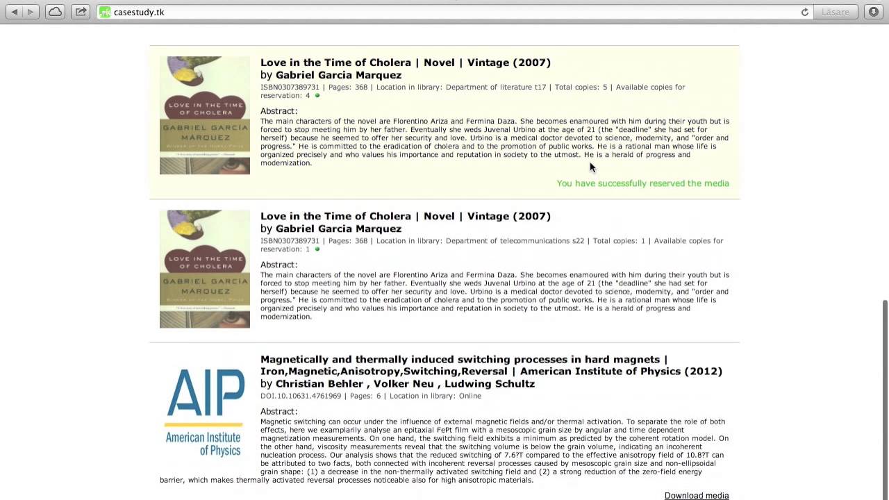 Library Case Study - User Interface