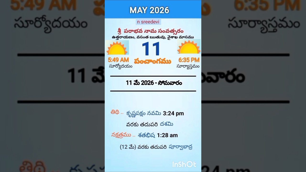 eroju panchangam#today  panchangam#11th May 2026#Monday#పంచాంగం#viral#trending#yt shorts