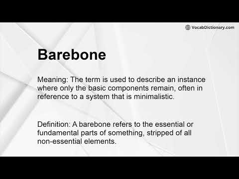 Barebone Meaning