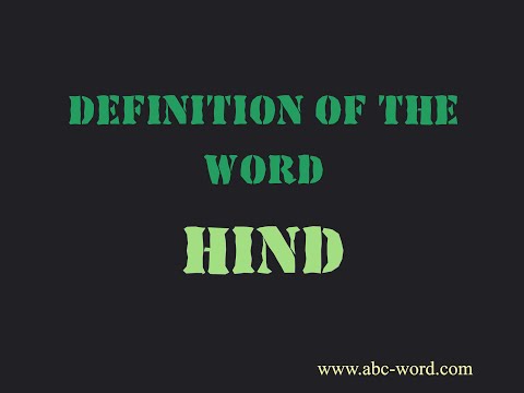 Definition of the word "Hind"