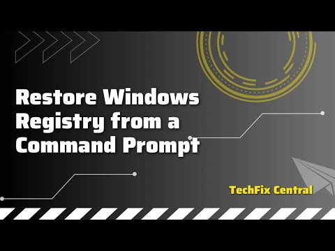How To Restore Windows Registry From Command Prompt